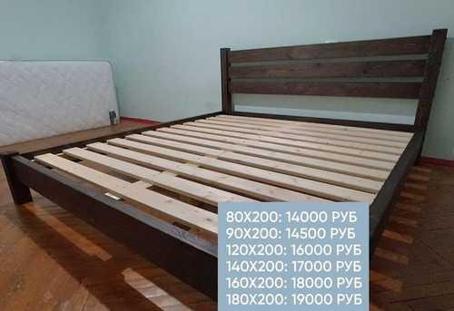 Кровать 180x200 из массива сосны
