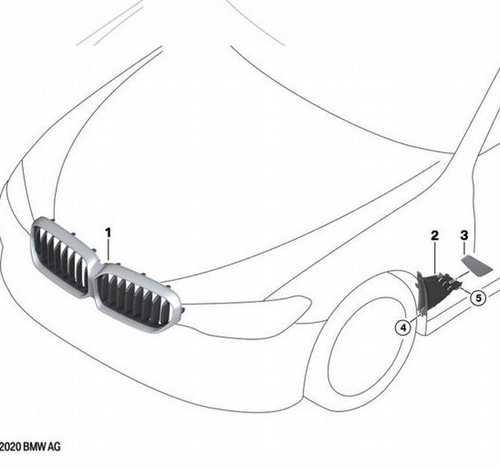 Решетка радиатора BMW 5