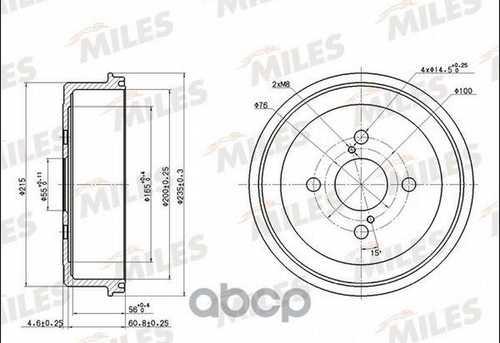 Барабан тормозной toyota corolla 92-02 (TRW DB4