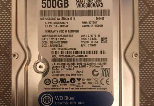 Hdd Western digital 500Gb Blue (smart-good)