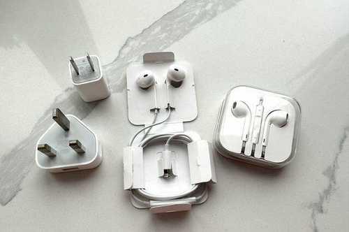 Наушники Apple EarPods и адаптеры оригинальные