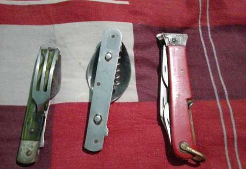 Туристический набор ложка вилка нож СССР