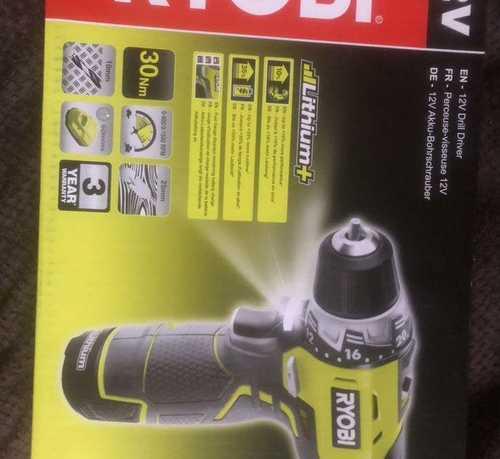 Шуруповерт ryobi R12DD-LL13S новый