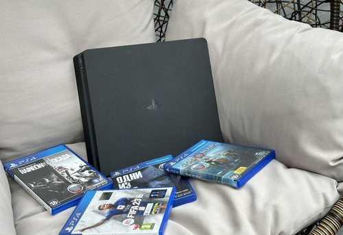 Sony playstation 4 slim 500gb Блэк купить