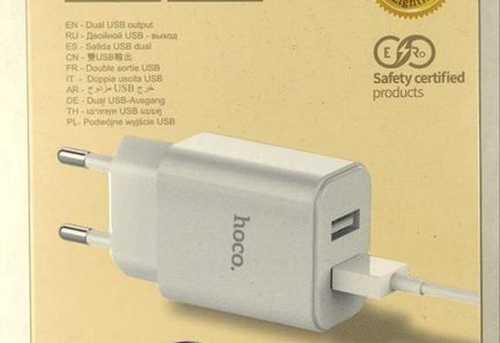 Зарядное устройство hoco C82A + кабель для Apple