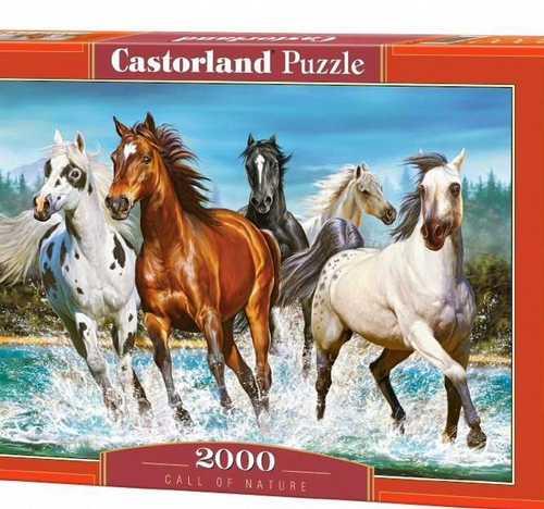 Бегущие лошади 2000 деталей CastorLand