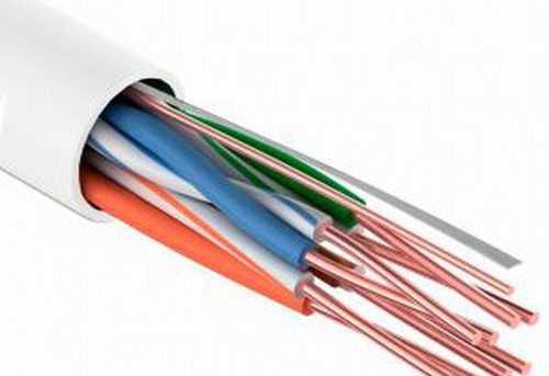 Кабель UTP 4PR 24AWG (Cu) CAT5E PVC серый 305м Tan