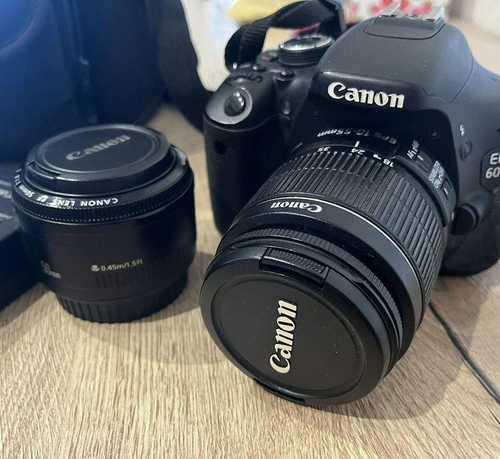 Зеркальный фотоаппарат canon EOS600d