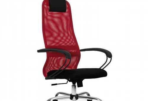 Кресло Метта BP-8, красный/черный, хром (SU-B-8/по