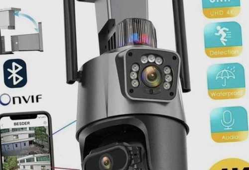 Камера видеонаблюдения WiFi уличная с мигалкой