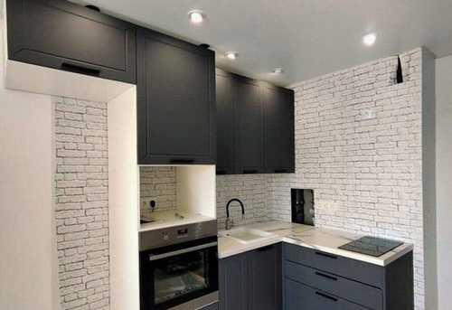 Модульный кухонный гарнитур серый новый