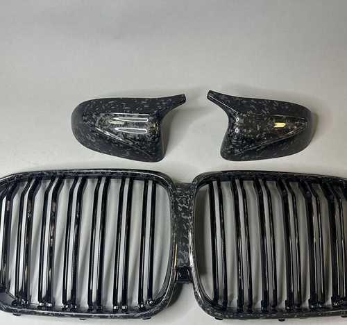 Ноздри зеркала Кованный Карбон BMW X5 G05