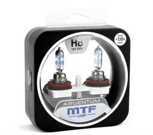 Автолампа MTF H8 12v 35w Argentum +130