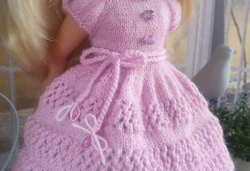 Платье для куклы Паола Рейна, вязаное