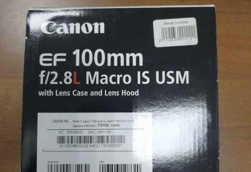 Объектив canon ef 100mm f 2.8 macro usm