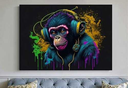 Современное искусство картина маслом обезьяна