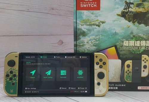 Nintendo Switch Oled Zelda Edition + Чип + 256Gb