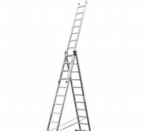 Трехсекционная лестница сибин 11 х 3