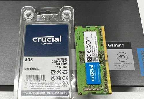 Озу crucial sodimm DDR4 8gb 3200MHz (CT8G4sfra32A)