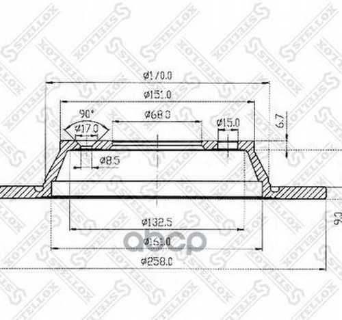 6020-4107-SX диск тормозной задний Saab 900, 9