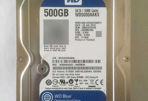 Жесткий диск WDC WD5000aakx 500Gb