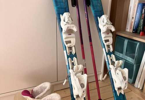Горные лыжи детские комплект, костюм 116 см