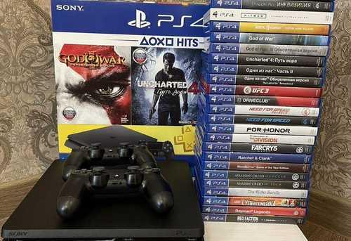 Sony playstation 4 CUH-2108A + Диски