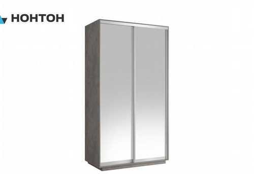 Шкаф-купе 2-х дверный Экспресс Хит бетон / зеркало