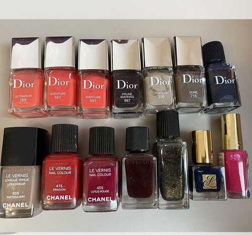 Лаки для ногтей Dior, Chanel,Estee Lauder