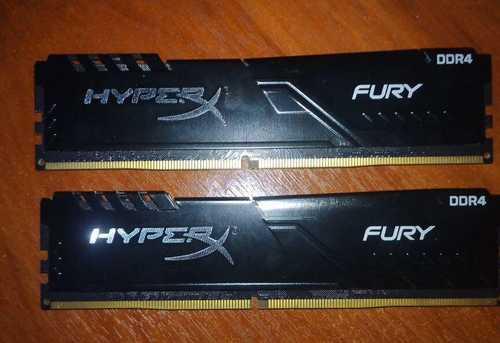 Оперативная память HyperX Fury 3600 ddr4 8gb x2