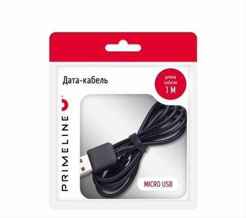 Дата-кабель USB - micro USB, 1м, Deppa Prime Line