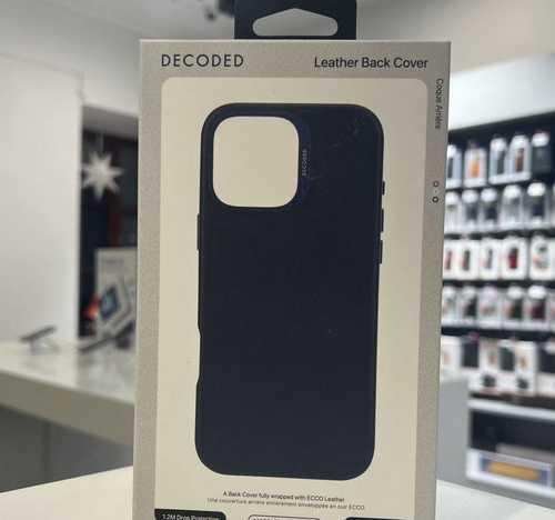 Чехол Decoded Leather Back Cover для iPhone 16 Pro