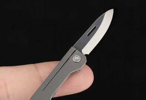 Нож мини титановый