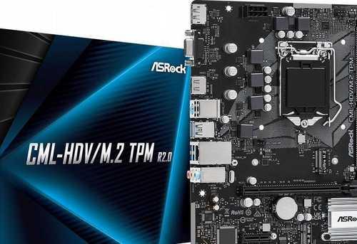 Материнская плата asrock CML-HDV/M.2 TPM R2.0, LGA