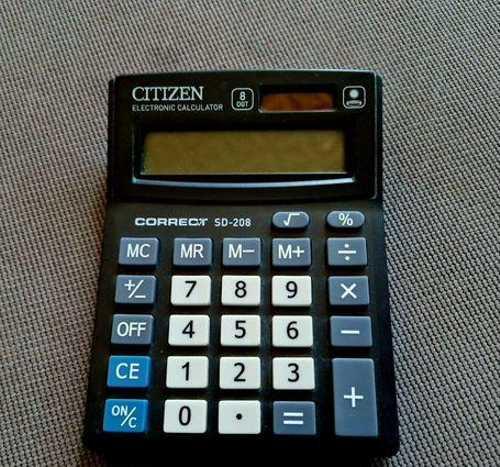 Калькулятор citizen SD-208
