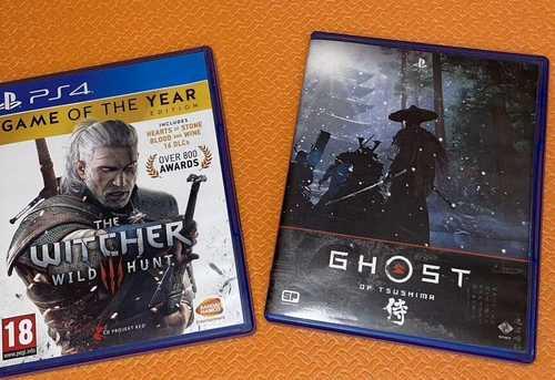 The Witcher and Ghost of Tsushima ps4