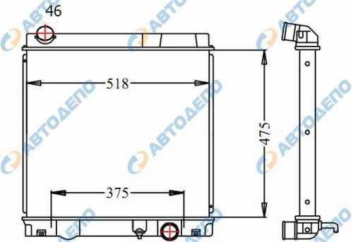 Радиатор охлаждения двигателя mitsubishi fuso, can