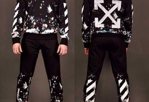 Спортивный прогулочный костюм утепленный Off White