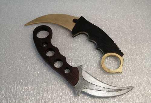 Ножи деревянные керамбит детские 2 шт в наборе