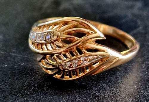 Золотое кольцо с камнями 2,8гр (28)
