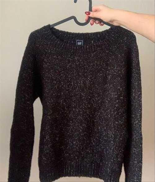 Черный базовый свитер с шерстью GAP
