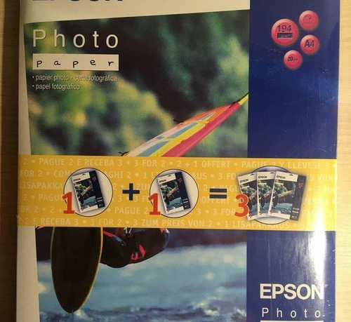 Фотобумага Epson photo paper А-4