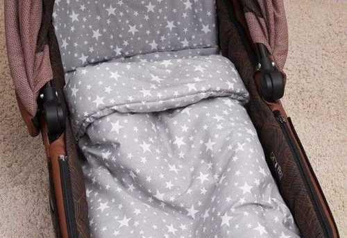 Комплект в коляску матрас, одеяло, подушка
