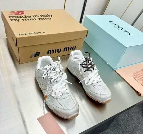 Кроссовки женские Miu Miu & New Balance кожа