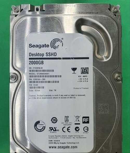 Seagate Desktop sshd (б/у) ST2000DX001