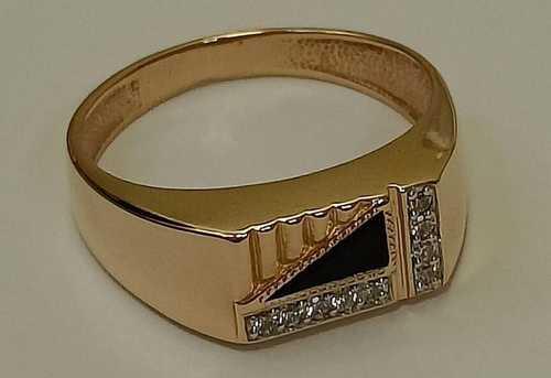 Золотое кольцо мужское печатка