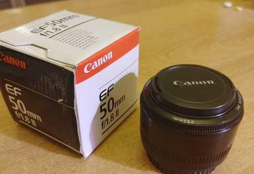 Объектив Canon EF 50 мм 1.8 II