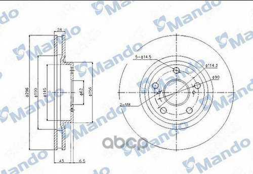 Диск тормозной MBC030212 Mando
