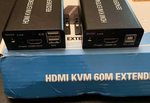 Удлинитель hdmi + usb по витой паре kvm extender