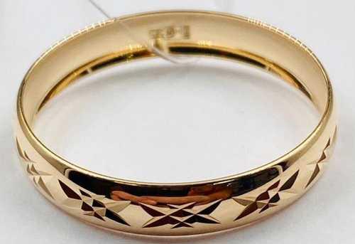 Золотое кольцо новое, 20 размер, 1.38 гр